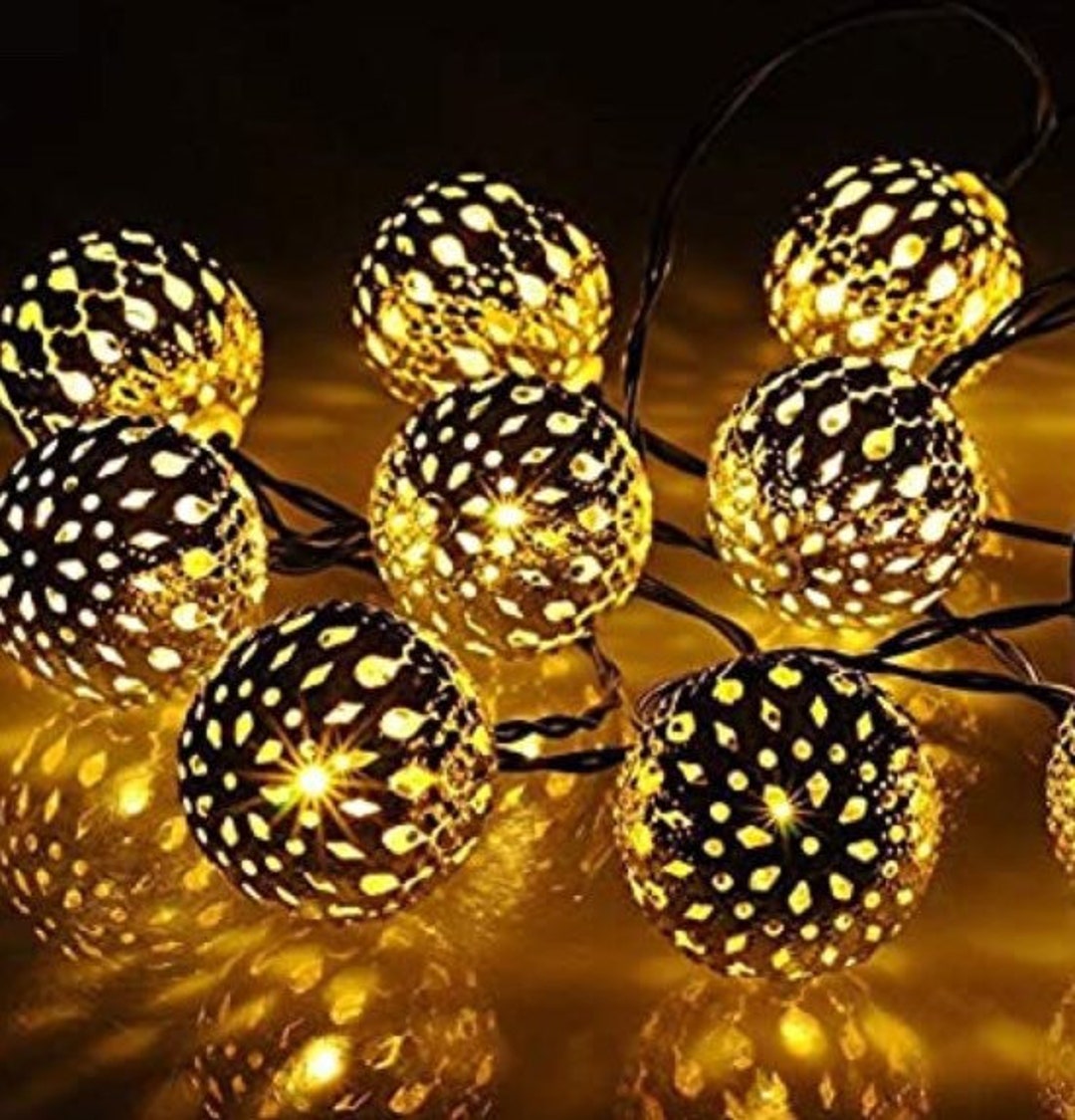 Plug-in Lights Moroccan Style 30 Large Metal Balls for Projects/decor ...