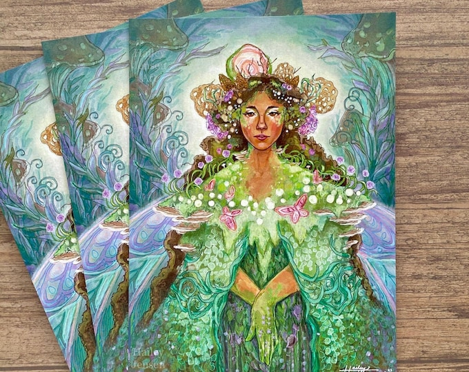 Nature Fairy 5x7 Print | Floral Art Print Acofaf Critical Role Inspired ...