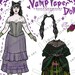 Vampire Paper Doll Kit DIY | Halloween Doll Printable Paper Doll ...