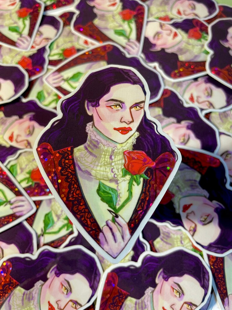 Glitter Vampire Vinyl Sticker Halloween Vampira Spooky Witch - Etsy