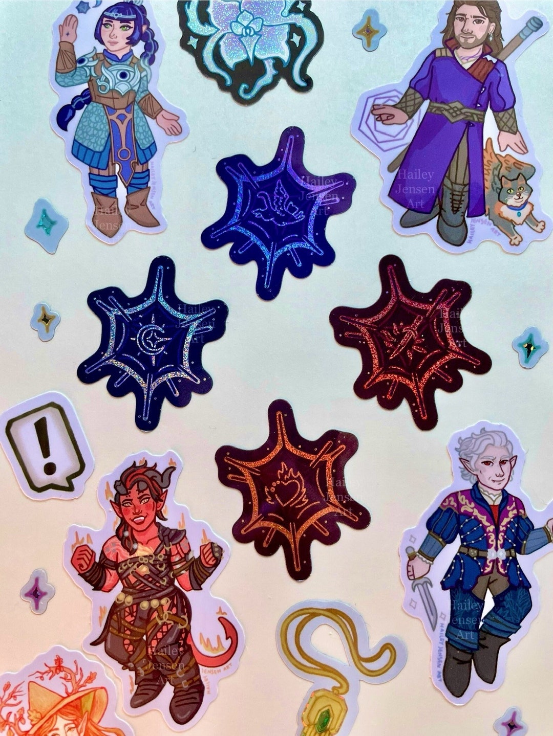 BG3 Sticker Set Prism BG3 Inspired Stickers Baldur Dnd Stickers Baldurs ...