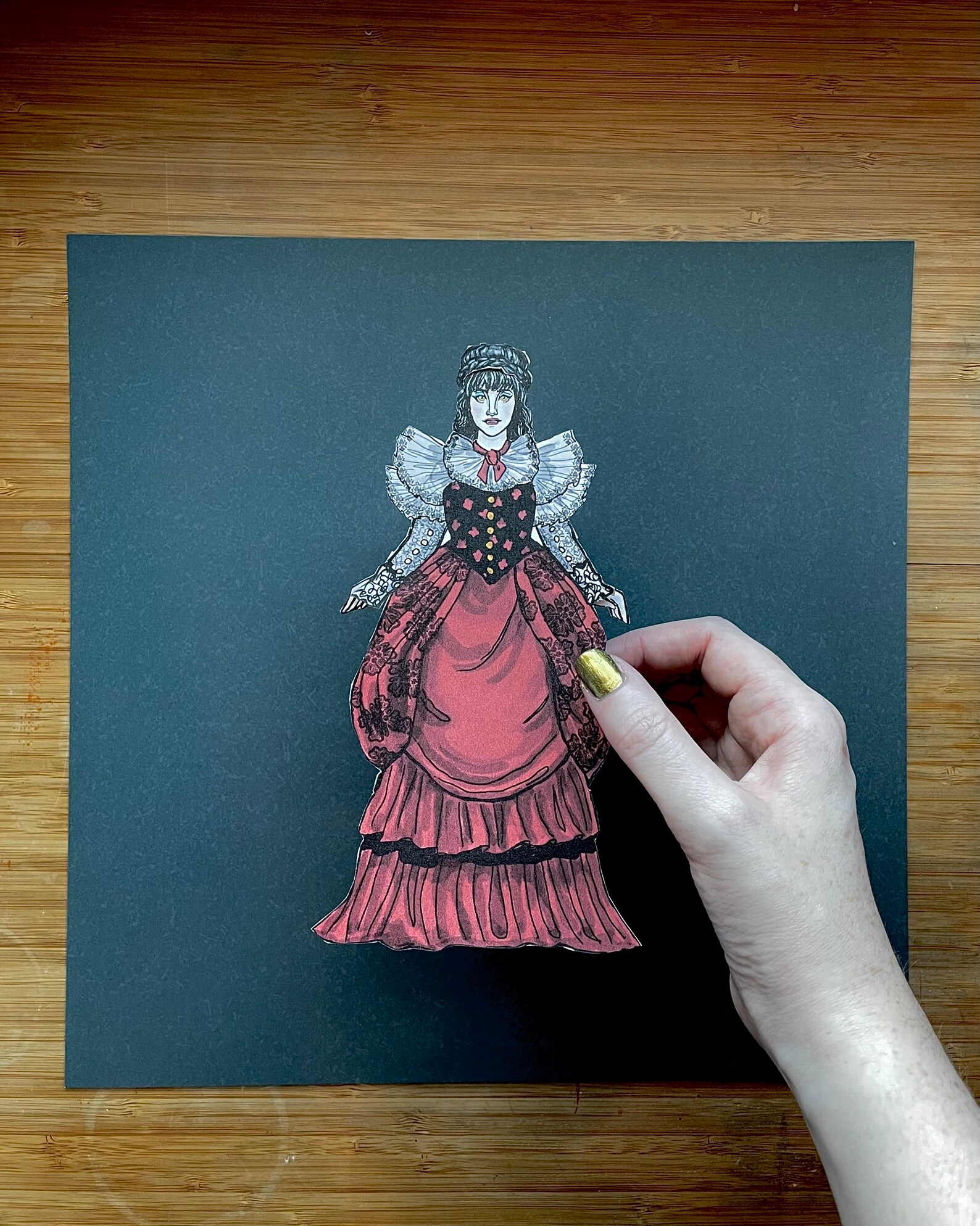 Vampire Paper Doll Kit DIY Halloween Doll Printable Paper - Etsy