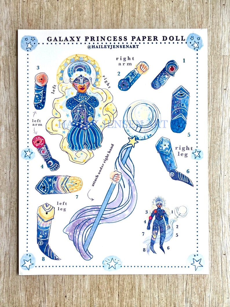 Articulated Paper Doll Kit DIY | Connectors Included | Fantasy Lady ...