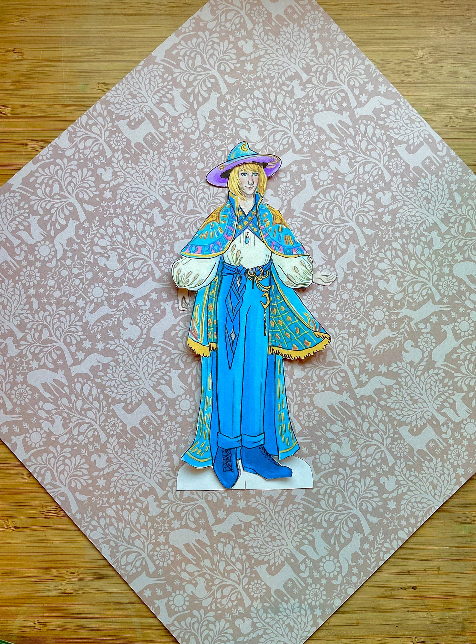 Paper Doll Kit DIY Wizard Doll Printable Paper Doll Download - Etsy