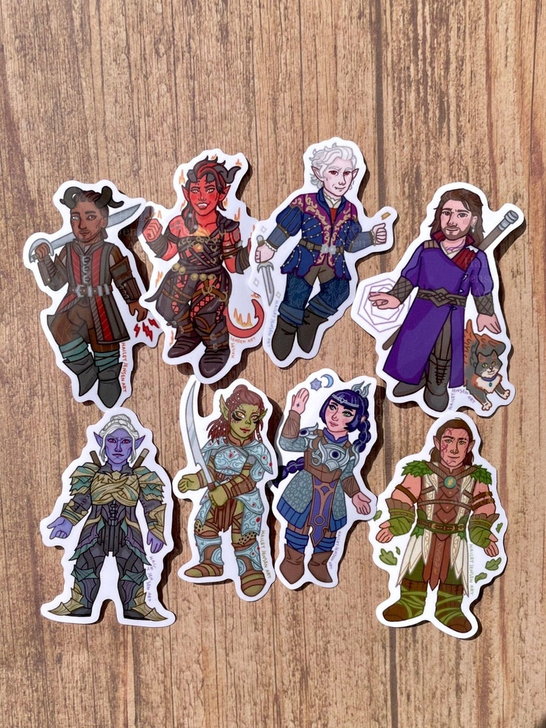 BG3 Sticker Set | BG3 Inspired Stickers Baldur Dnd Stickers Baldurs ...