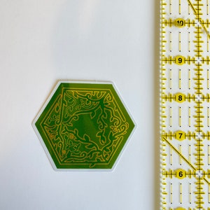 Metallic Gold Green D20 Sticker | D&D Stickers Vinyl Dnd Druid Elf ...