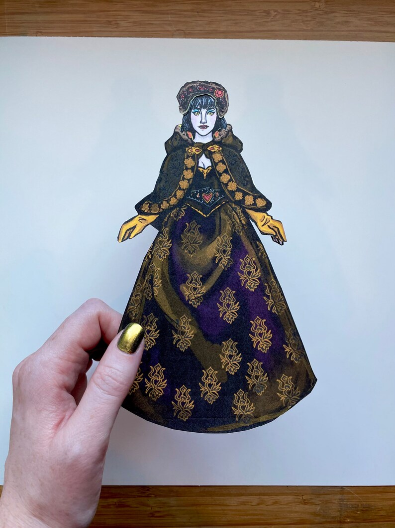 Vampire Paper Doll Kit DIY Halloween Doll Printable Paper - Etsy