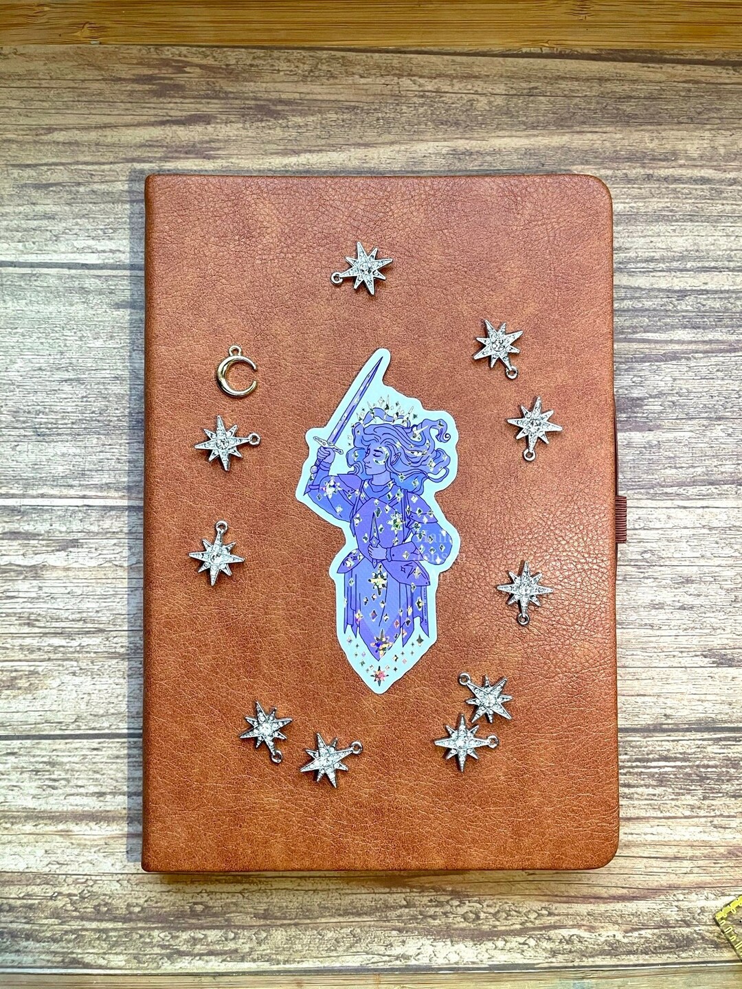 Celestial Lady Knight Sticker | Glitter Knight Sticker Stars Fantasy ...