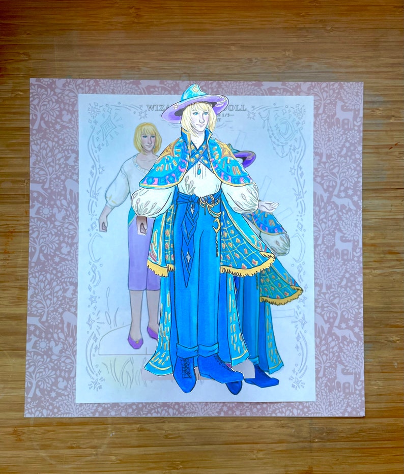 Paper Doll Kit DIY Wizard Doll Printable Paper Doll Download - Etsy