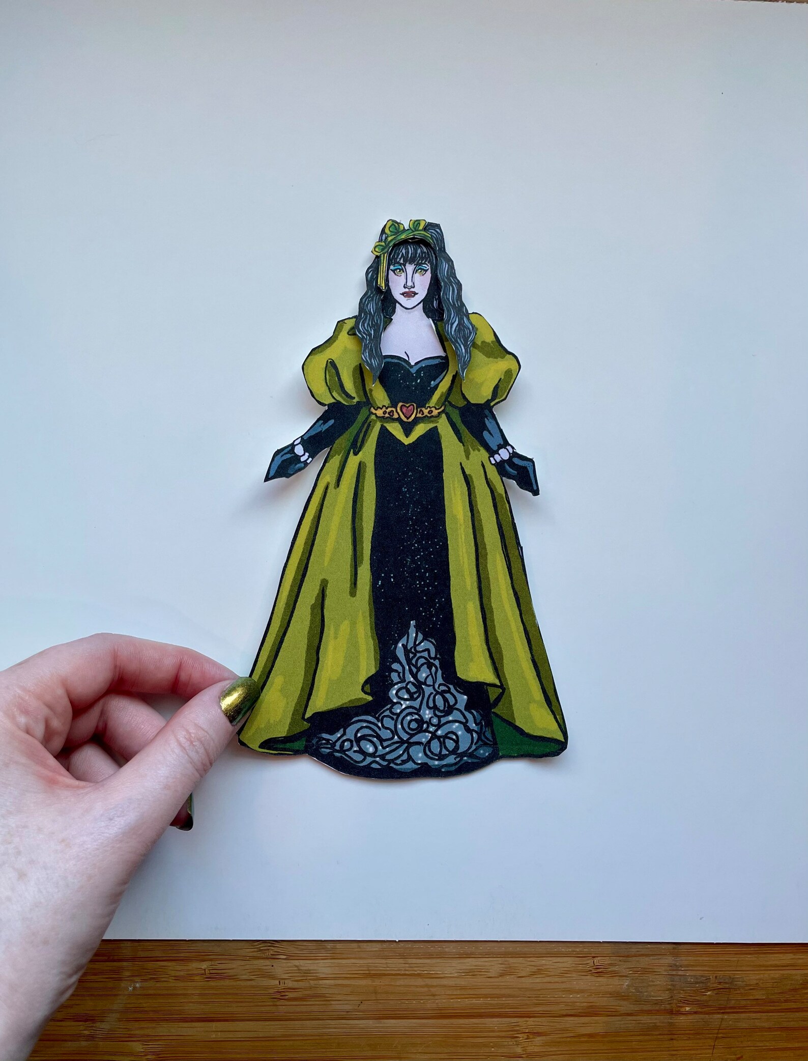 Vampire Paper Doll Kit DIY Halloween Doll Printable Paper - Etsy