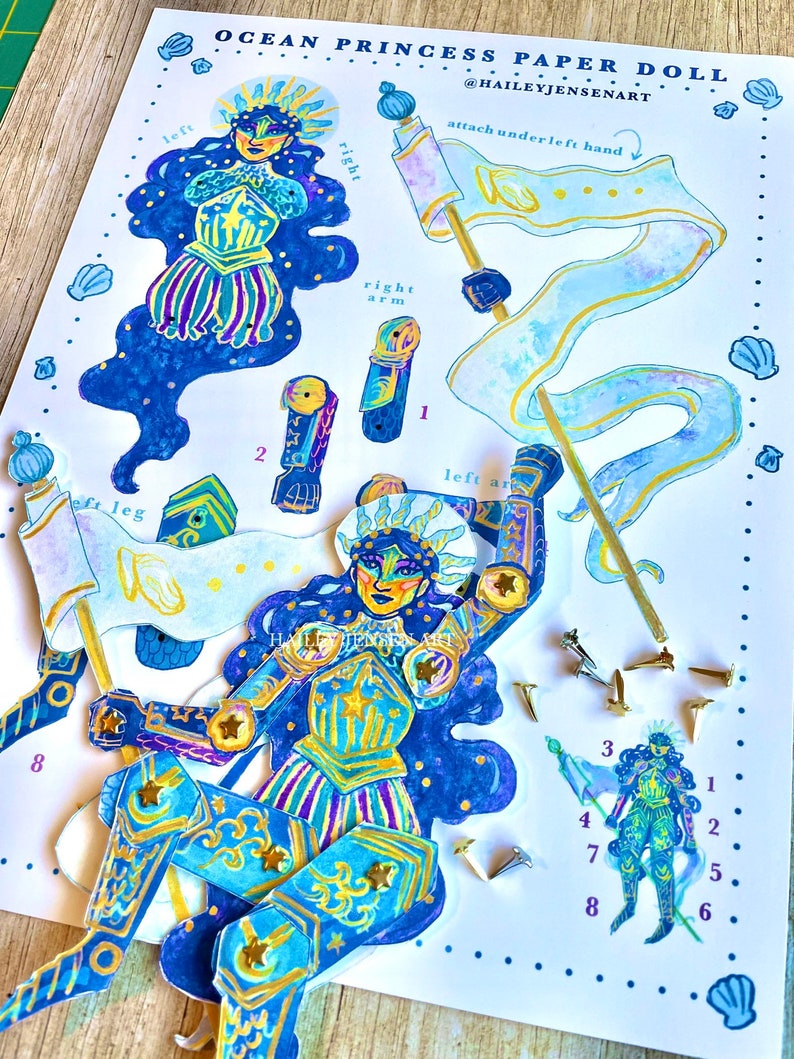 Articulated Paper Doll Kit DIY Connectors Included Fantasy - Etsy