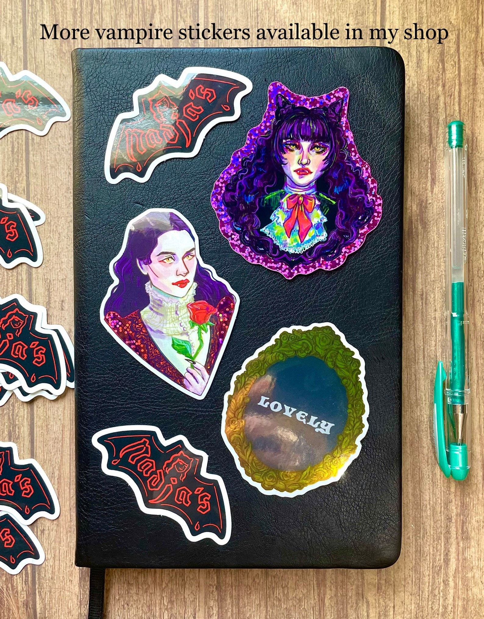 Set of 2 Vampire Bat Stickers Nadja What We Do Shadows - Etsy