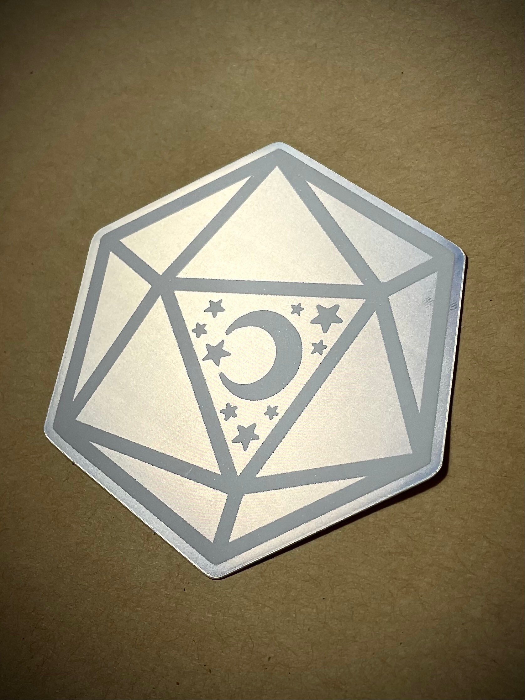 Matte Holographic D20 Dice Sticker | D&D Holographic Vinyl Stickers Dnd ...