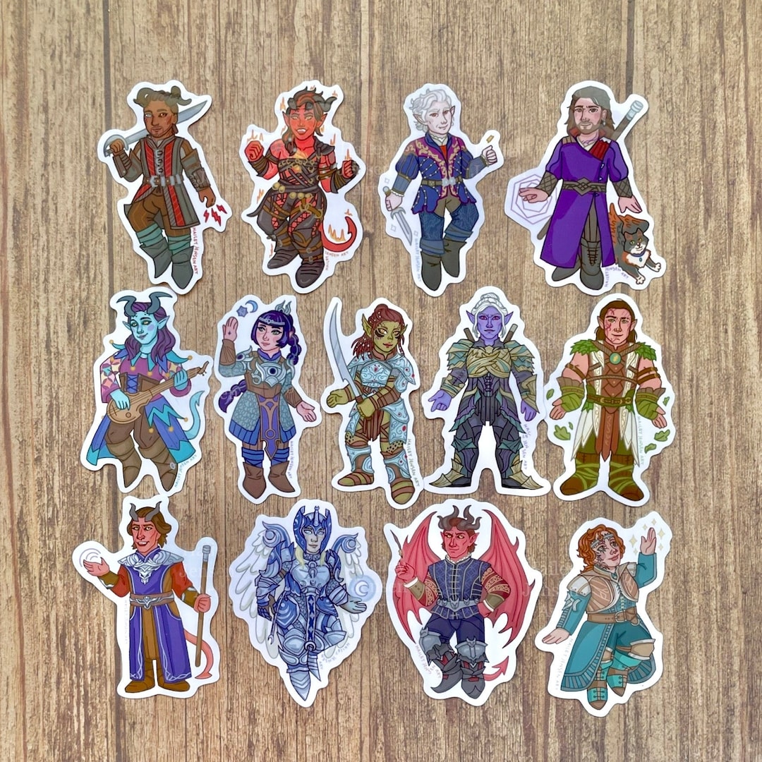 BG3 Sticker Set | BG3 Inspired Stickers Baldur Dnd Stickers Baldurs Gate 3 Stickers Dnd Stickers ...