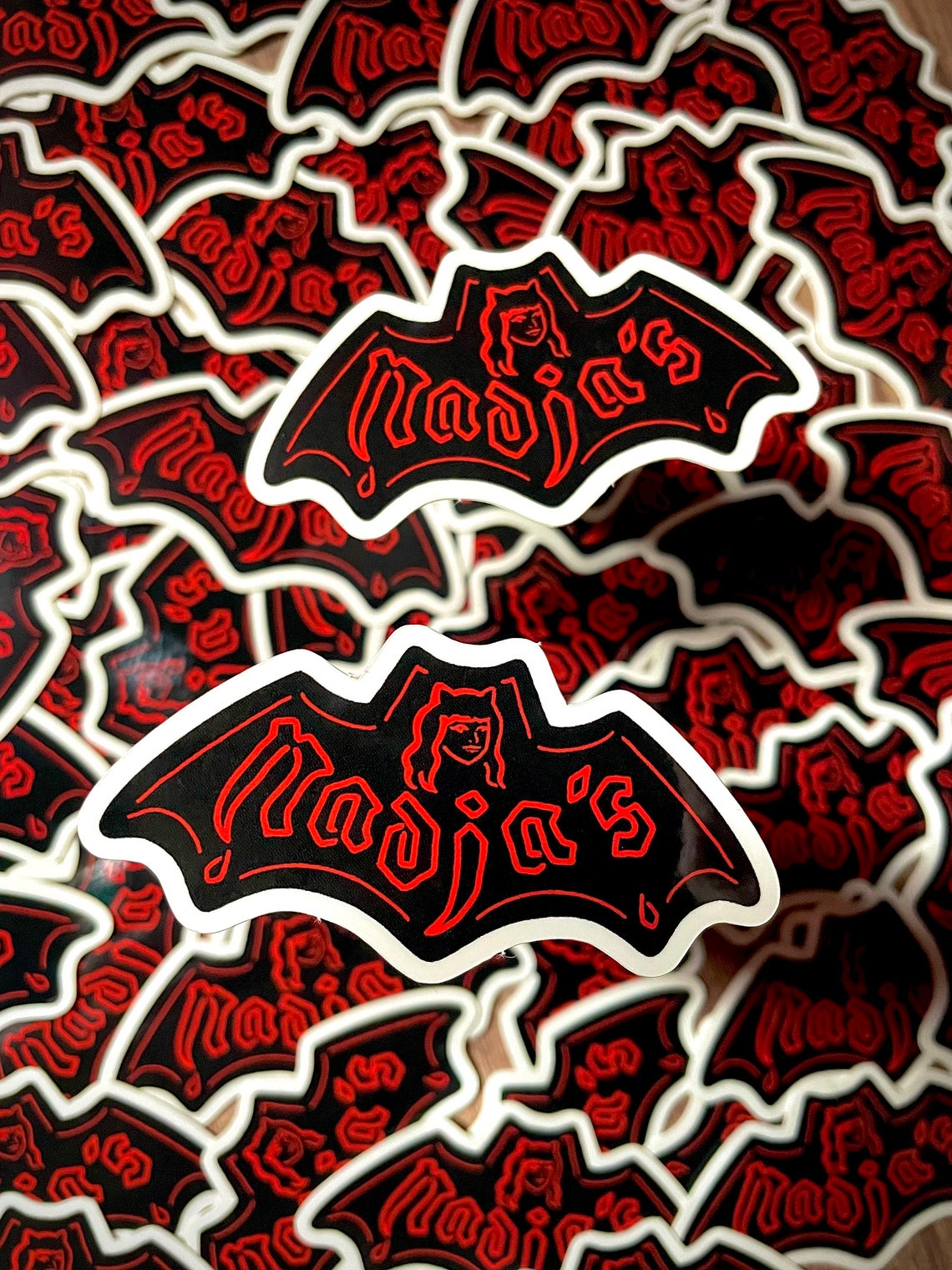 Set of 2 Vampire Bat Stickers Nadja What We Do Shadows - Etsy