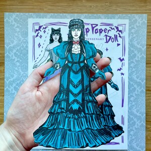 Vampire Paper Doll Kit DIY Halloween Doll Printable Paper Doll ...