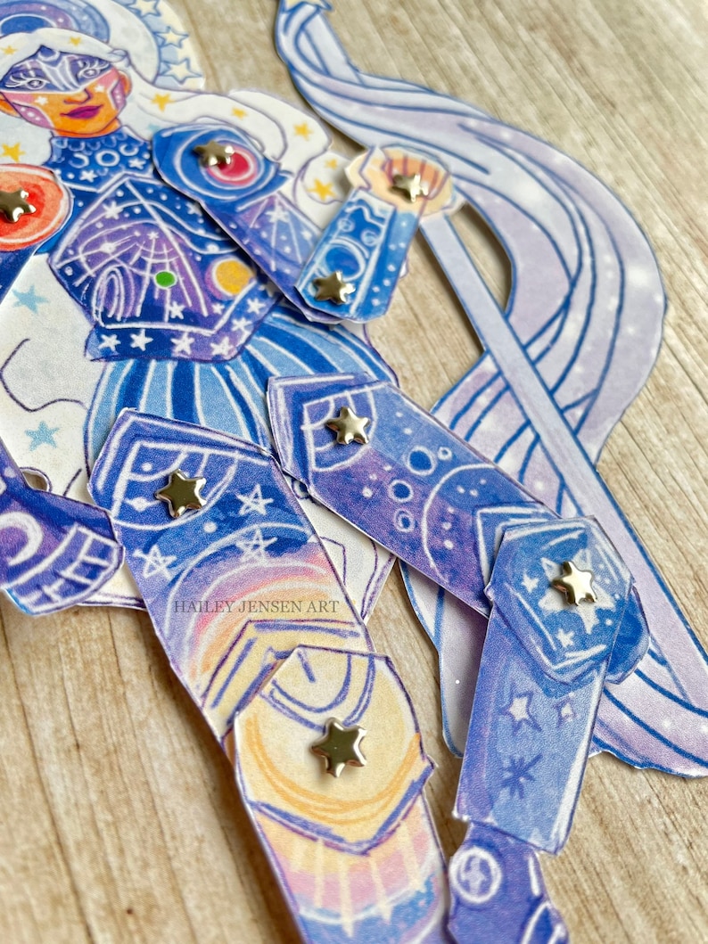 Articulated Paper Doll Kit DIY | Connectors Included | Fantasy Lady ...