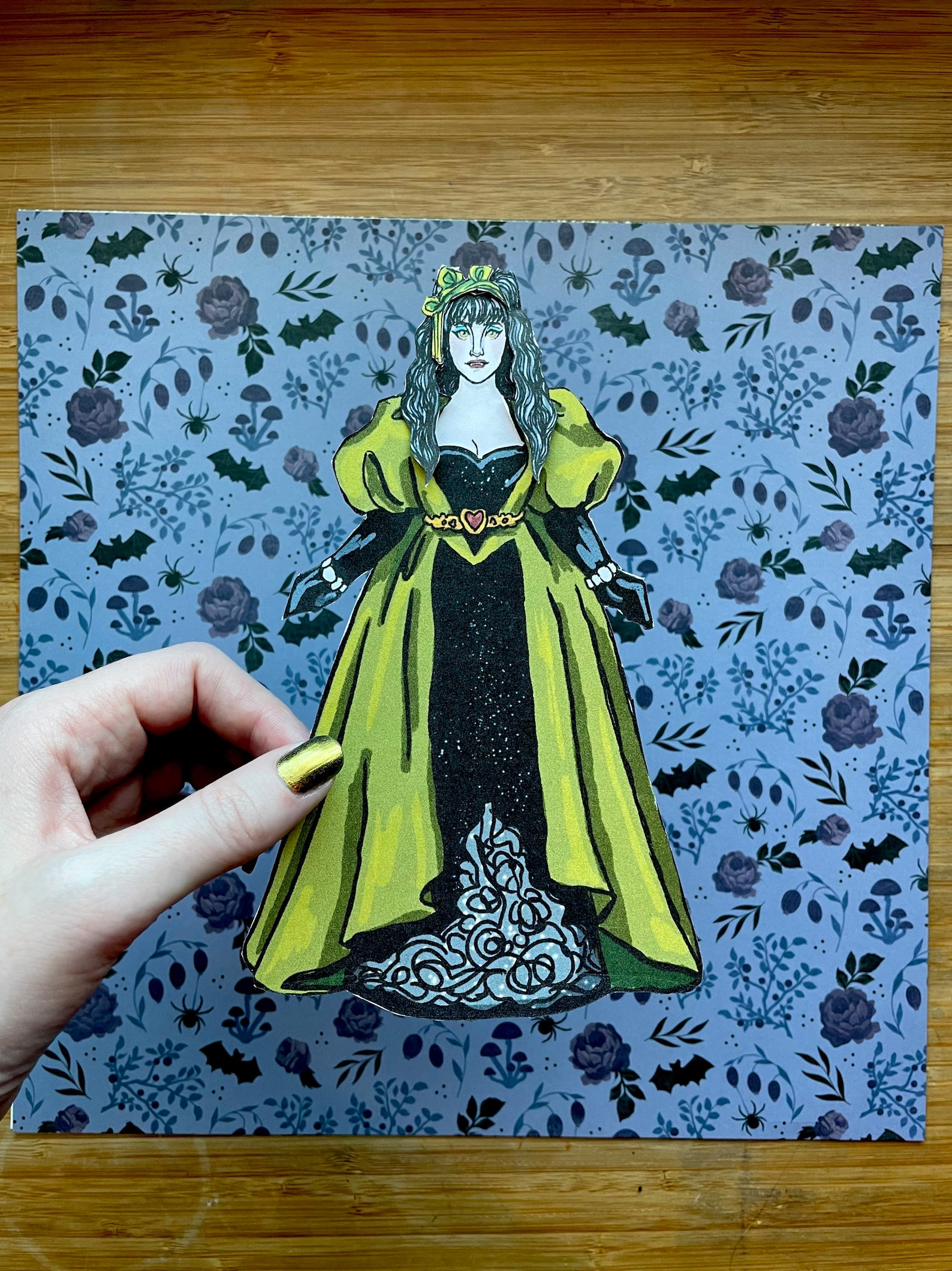 Vampire Paper Doll Kit DIY Halloween Doll Printable Paper - Etsy