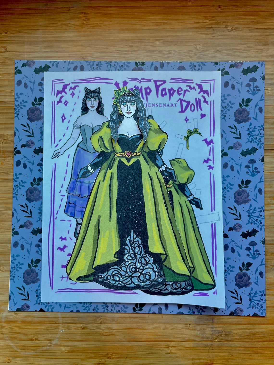 Vampire Paper Doll Kit DIY Halloween Doll Printable Paper - Etsy