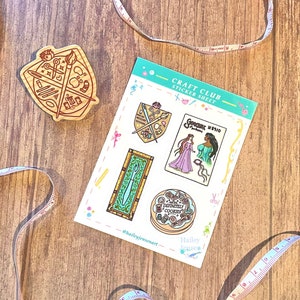 Craft Club Sticker Sheet | Sewing Stickers Machine Stickers Costume ...