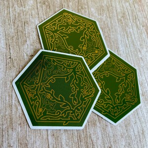 Metallic Gold Green D20 Sticker | D&D Stickers Vinyl Dnd Druid Elf ...