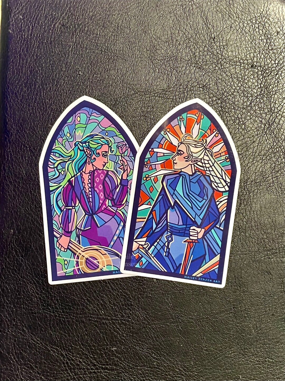 Bard & Rogue Sticker Set B Grade Set Stained Glass Medieval Dnd Ttrpg ...