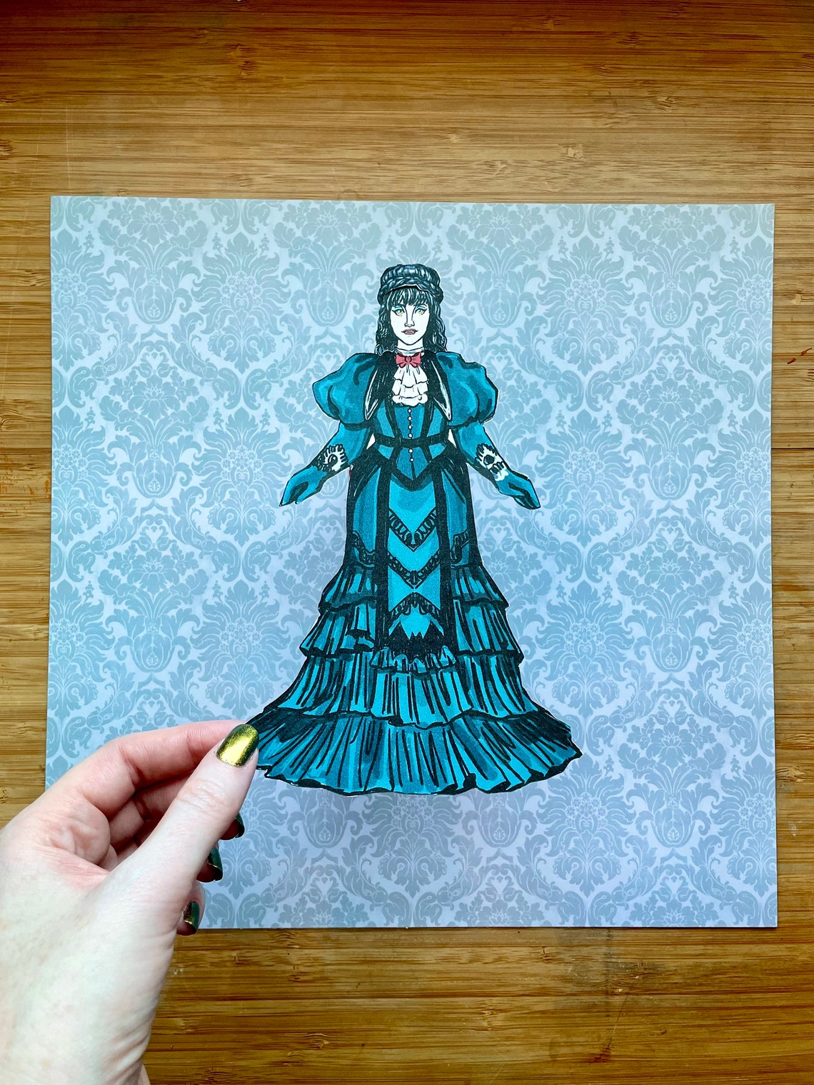 Vampire Paper Doll Kit DIY Halloween Doll Printable Paper - Etsy