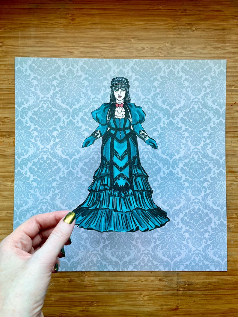 Vampire Paper Doll Kit DIY Halloween Doll Printable Paper - Etsy