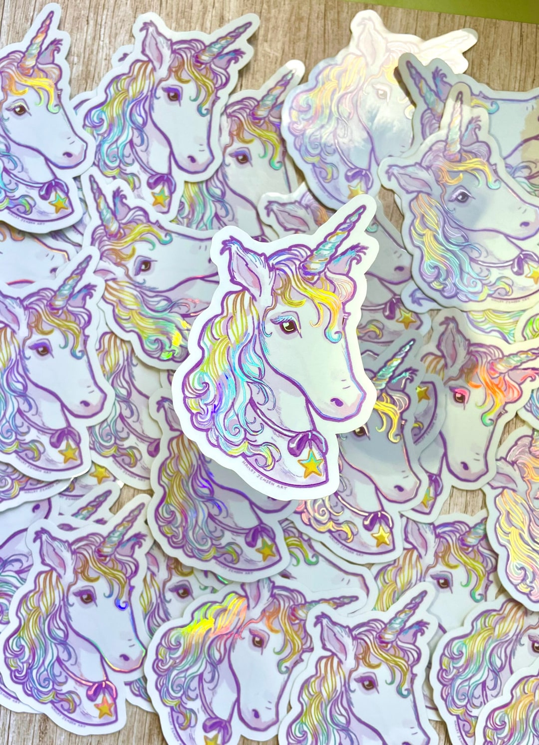 Holographic Unicorn Sticker | Rainbow Sticker Celestial Rainbow Unicorn ...