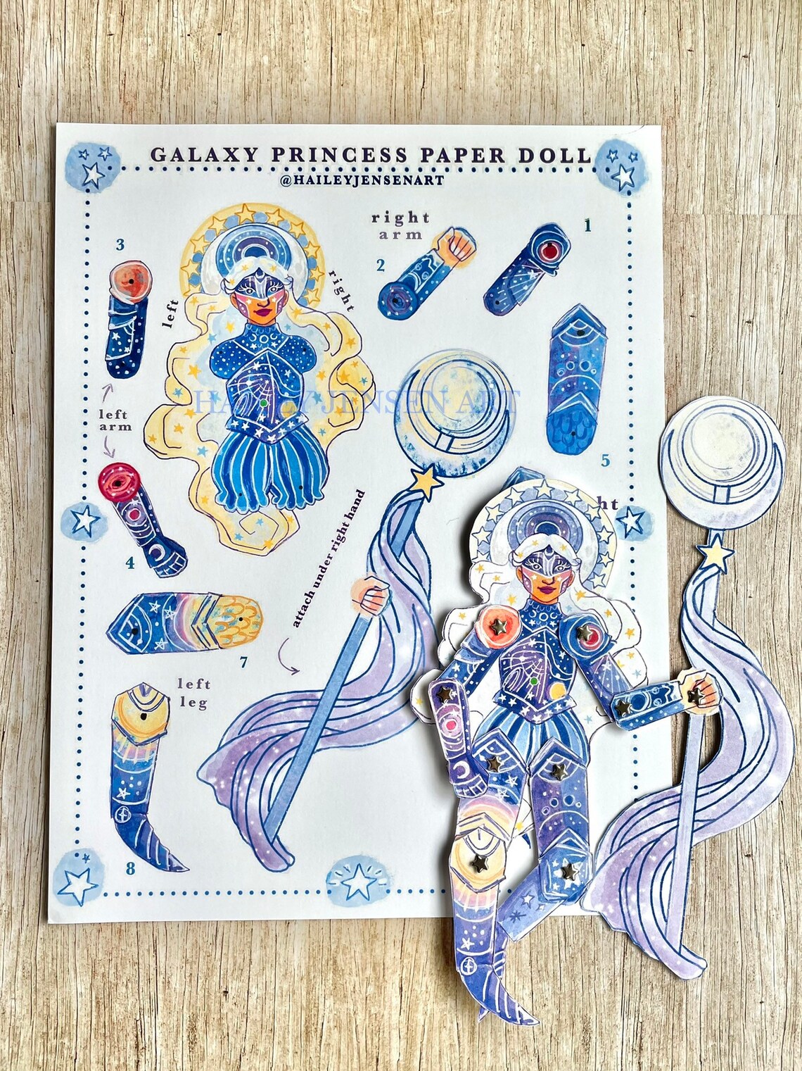 Articulated Paper Doll Kit DIY | Connectors Included | Fantasy Lady ...