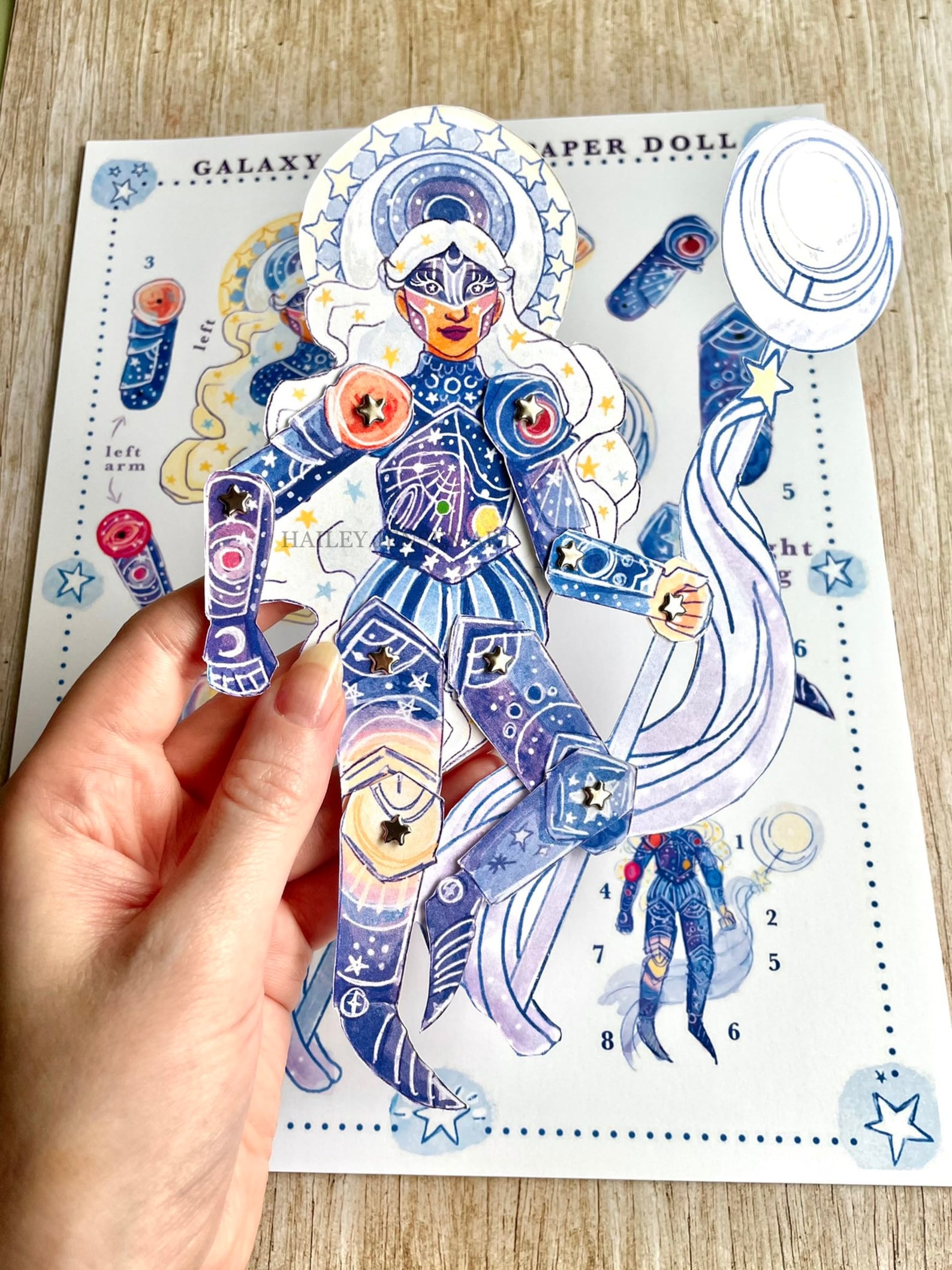 Articulated Paper Doll Kit DIY | Connectors Included | Fantasy Lady ...