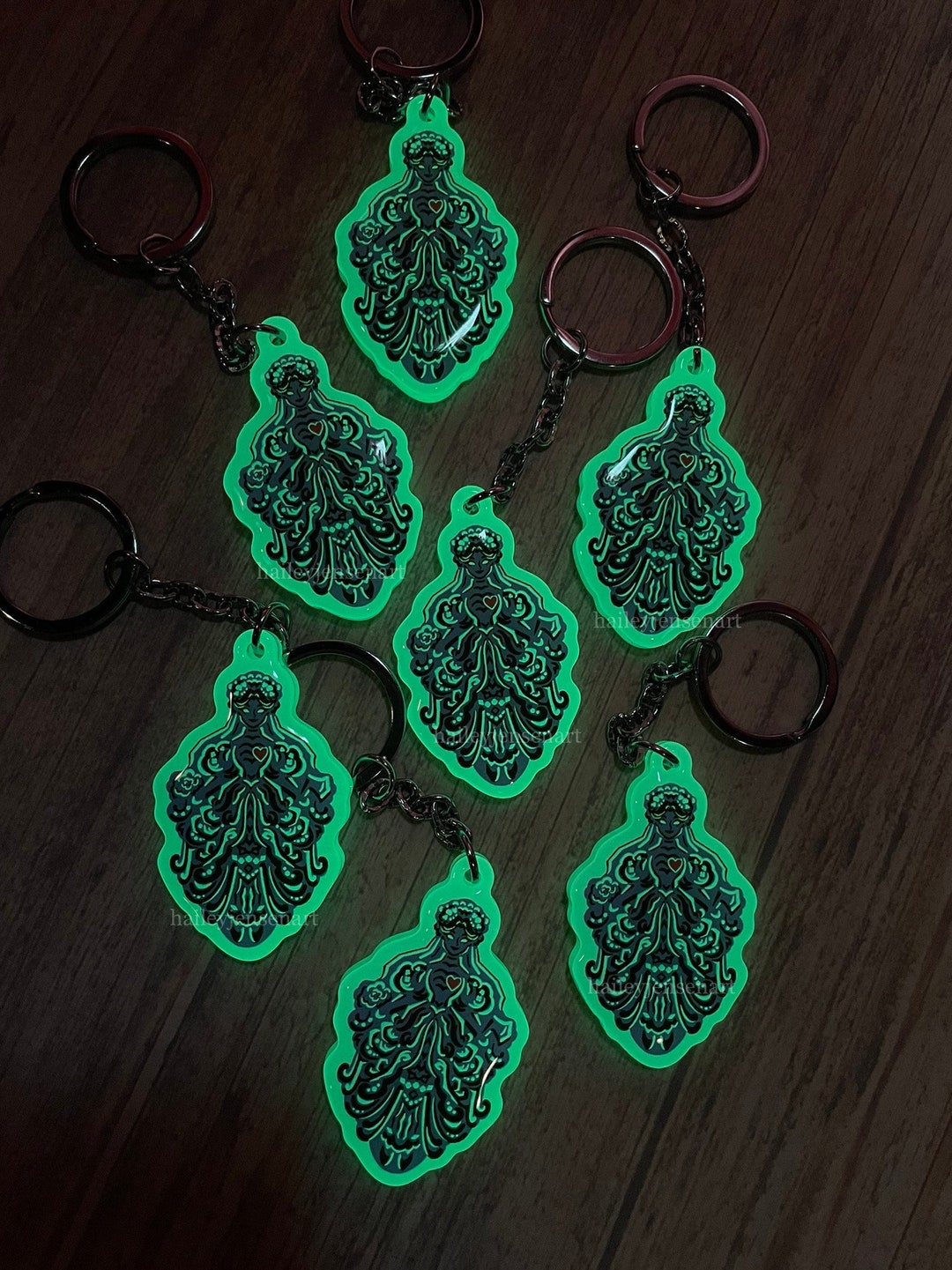 2 Ghost Bride Keychain Glow in the Dark Ghost Keychain Haunted Mansion ...