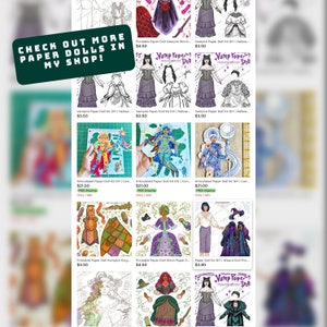 Vampire Paper Doll Kit DIY Halloween Doll Printable Paper Doll ...