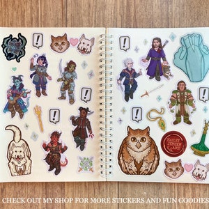 BG3 Sticker Set | BG3 Scratch Owl Bear Inspired Stickers Baldur Dnd ...