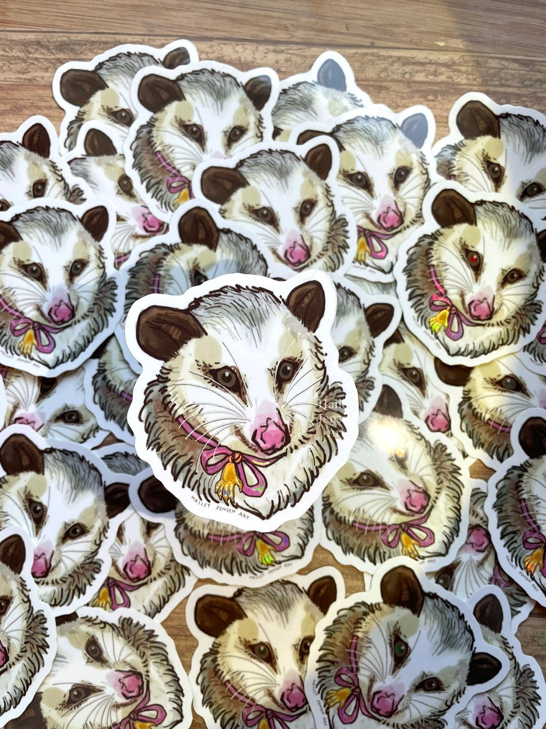 Holographic Opossum Sticker | Rainbow Sticker Critter Sticker Possum ...