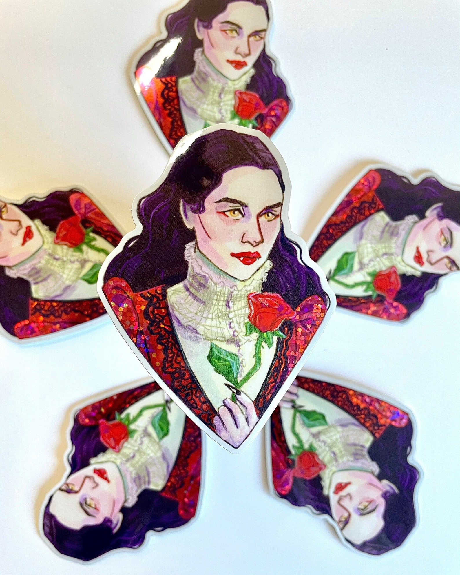 Glitter Vampire Vinyl Sticker Halloween Vampira Spooky Witch - Etsy