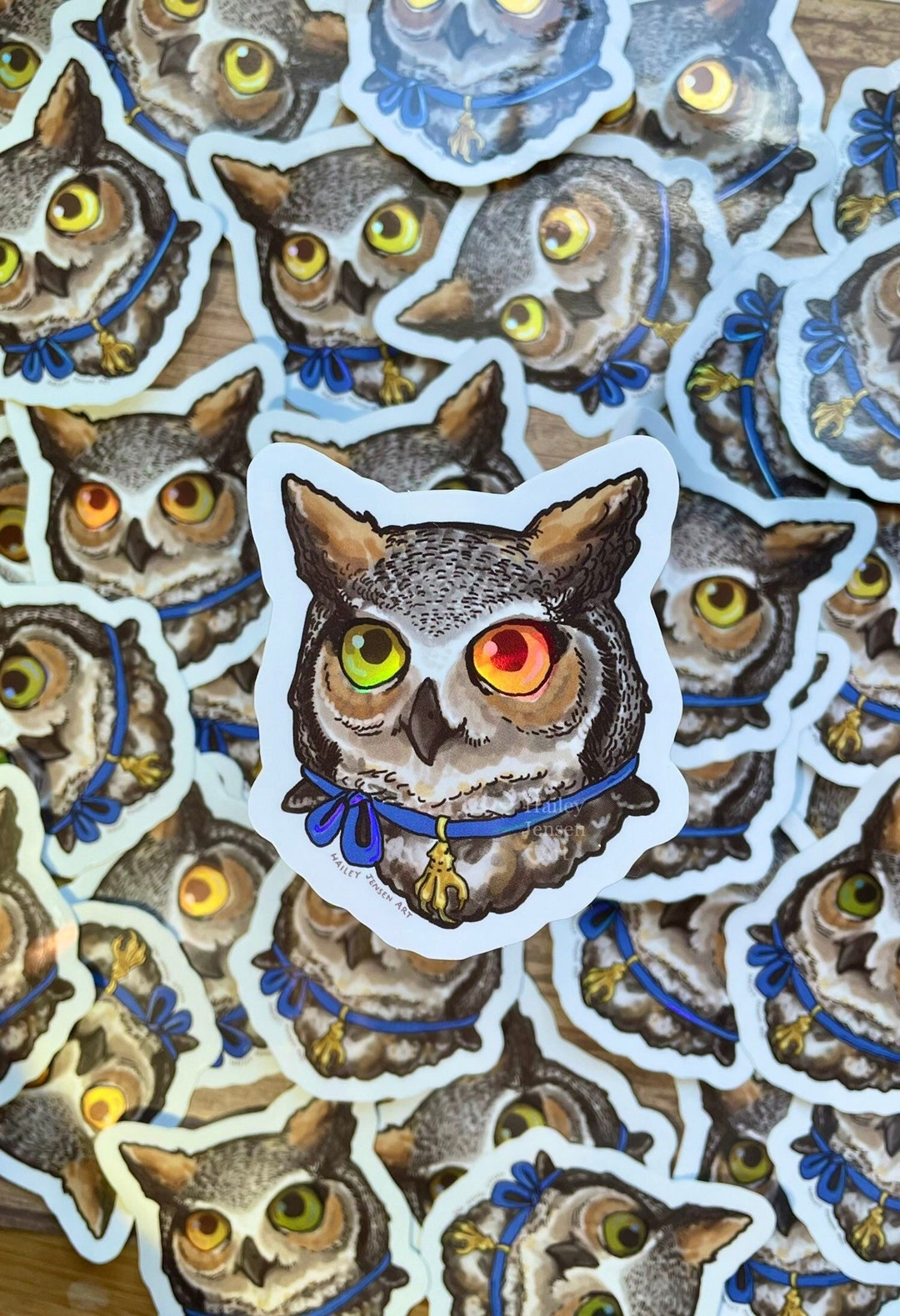 Holographic Owl Sticker | Owls Sticker Rainbow Sticker Critter Sticker ...