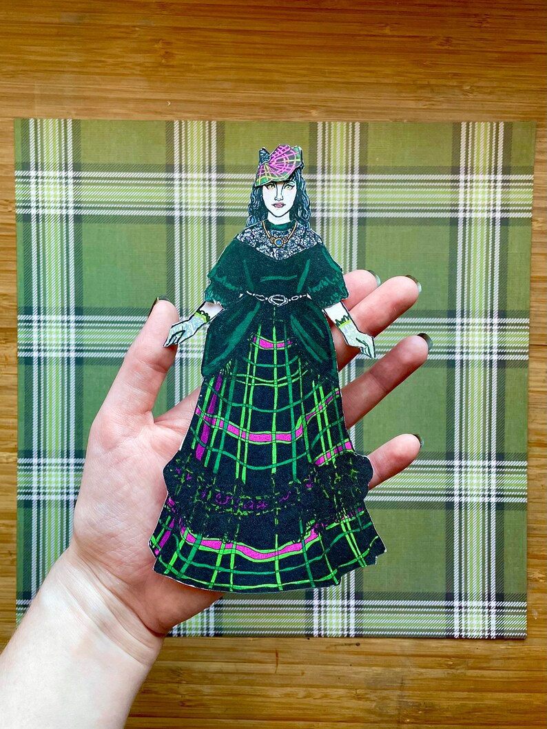 Vampire Paper Doll Kit DIY Halloween Doll Printable Paper - Etsy