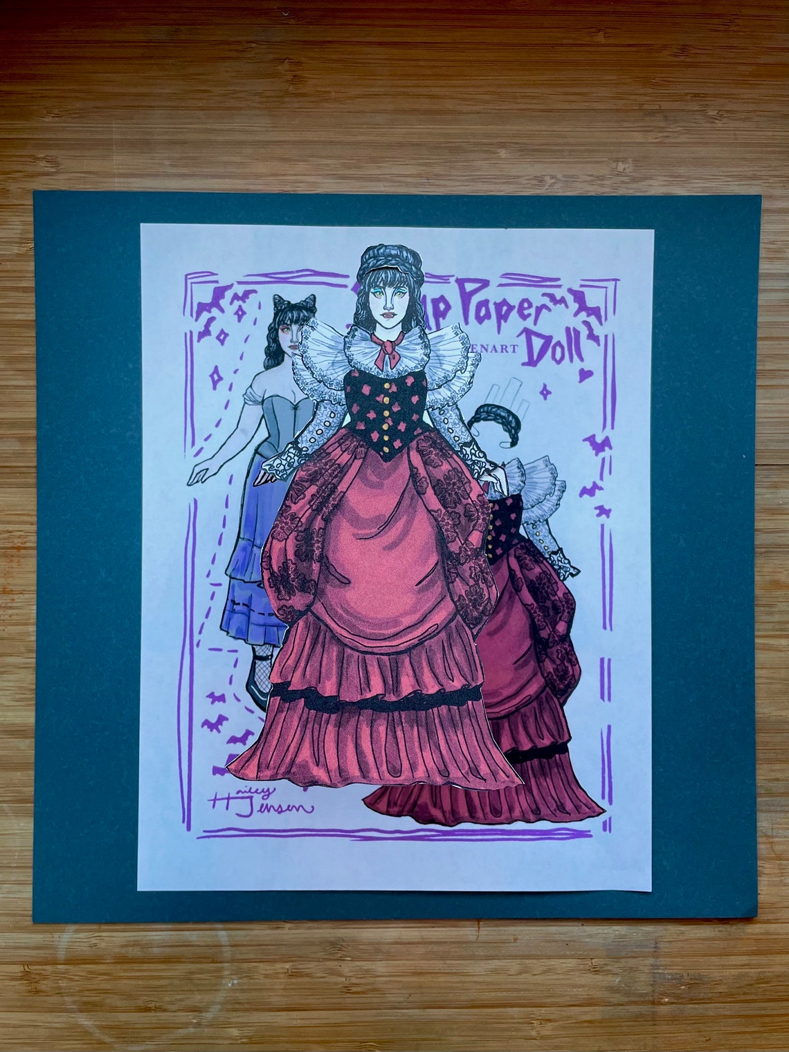 Vampire Paper Doll Kit DIY Halloween Doll Printable Paper - Etsy