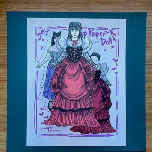 Vampire Paper Doll Kit DIY Halloween Doll Printable Paper Doll ...