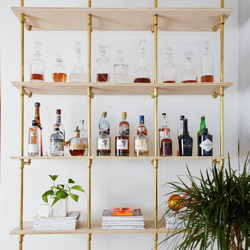 Gold Pipe Shelves - Etsy