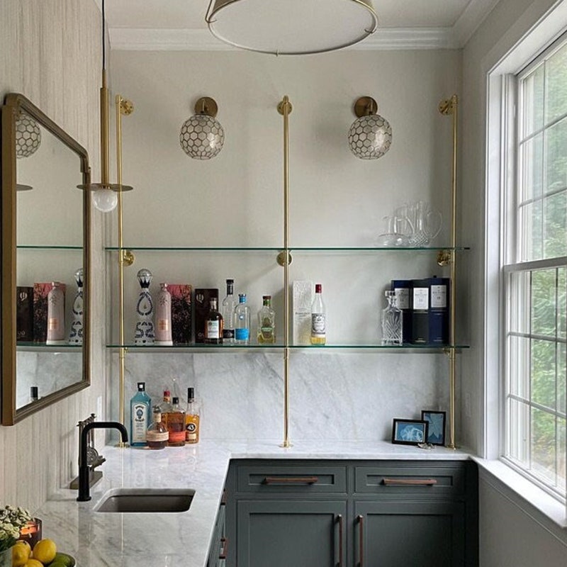 Gold Pipe Shelves - Etsy