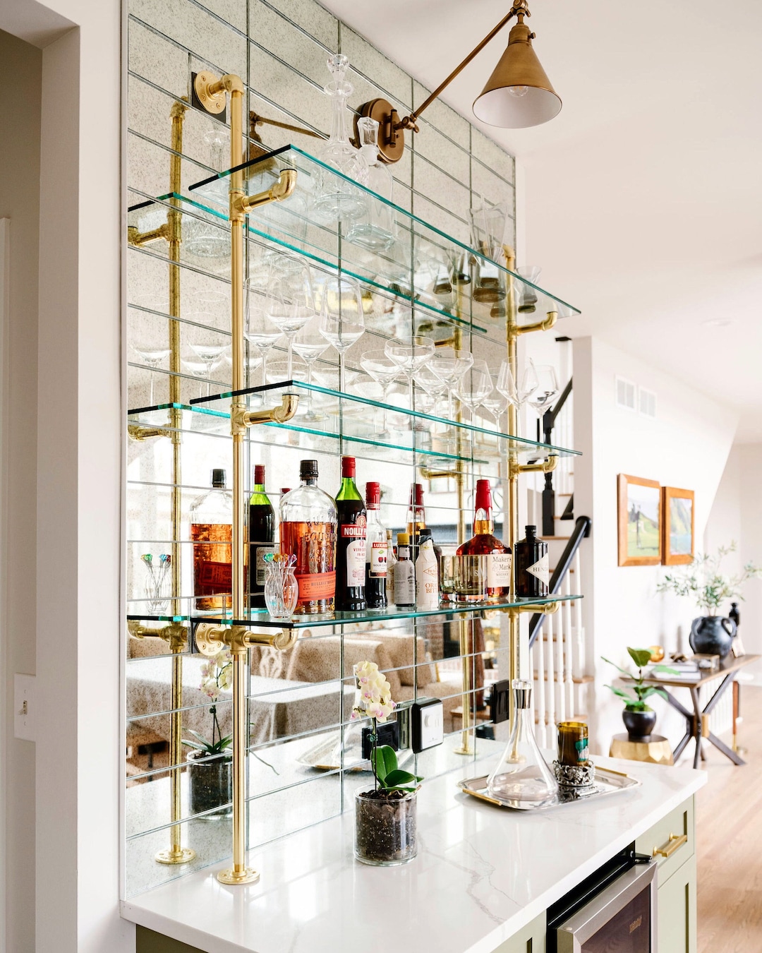 French Bistro Shelves (standing With Outward Facing Supports) for Bar ...