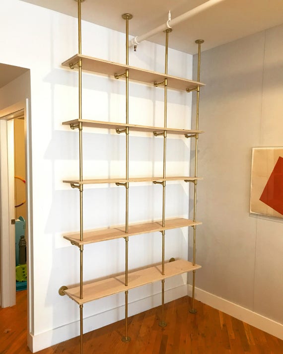 Birch Plywood Black Pipe Shelves Etsy