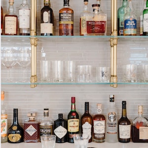 Ceiling-mounted French Bistro Shelves for Bar or Kitchen (custom) - Etsy