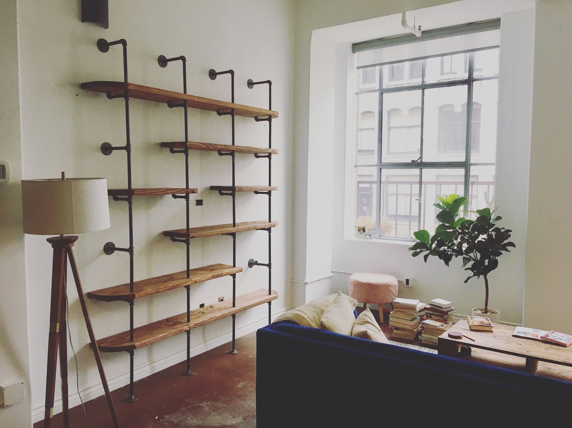 Black Steel Pipe Shelving - Etsy