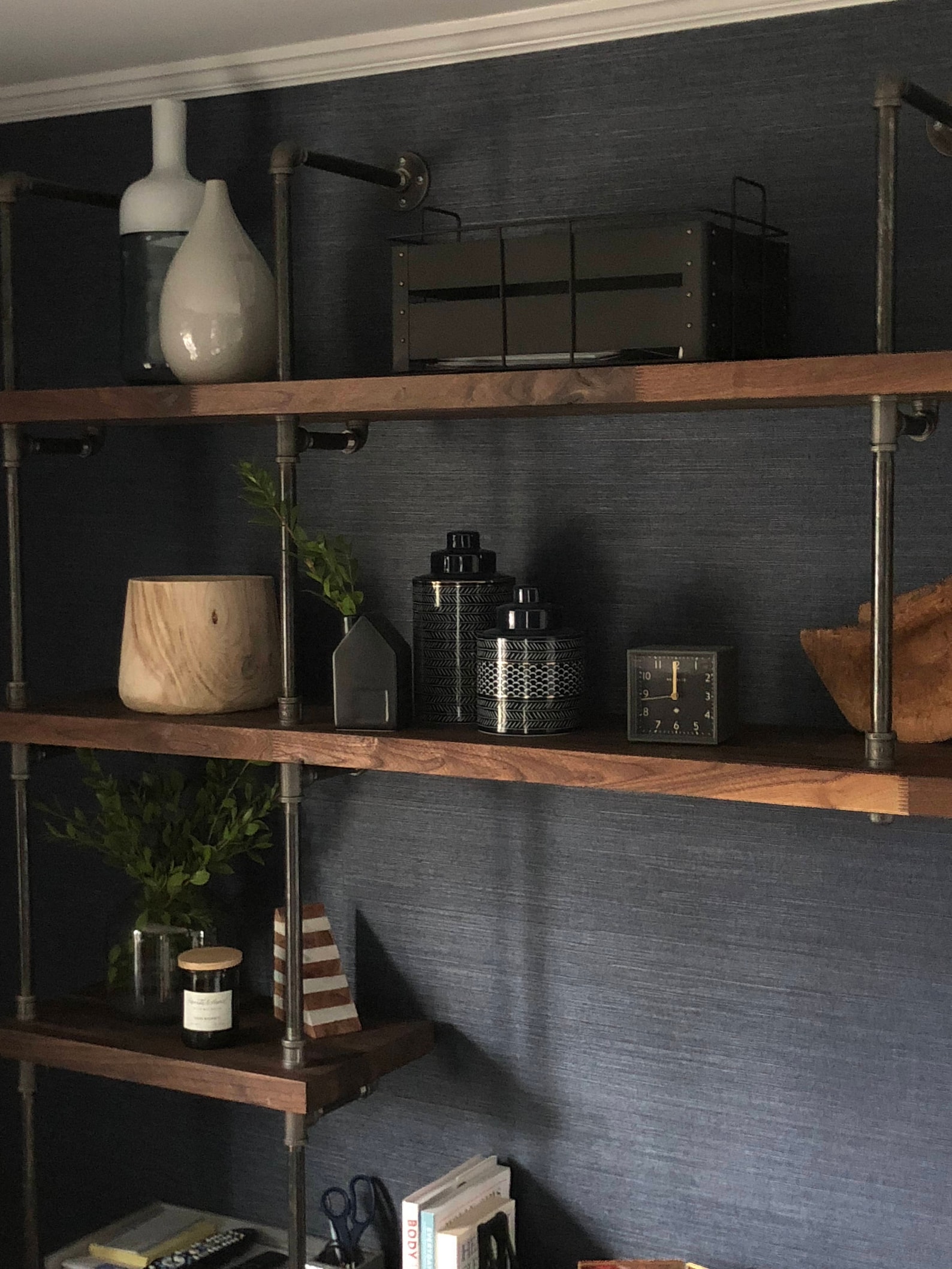 Custom Butcher Block Office Desk Built-in - Etsy