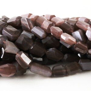 Coffee Moonstone Nuggets AB Coating, Semiprecious 6.5mm to 7.8mm X 8 ...