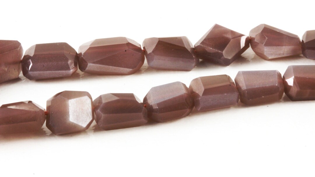 Coffee Moonstone Nuggets AB Coating, Semiprecious 6.5mm to 7.8mm X 8 ...