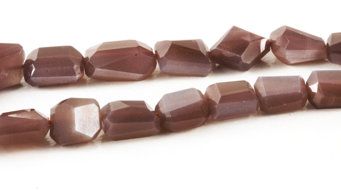 Coffee Moonstone Nuggets AB Coating, Semiprecious 6.5mm to 7.8mm X 8 ...